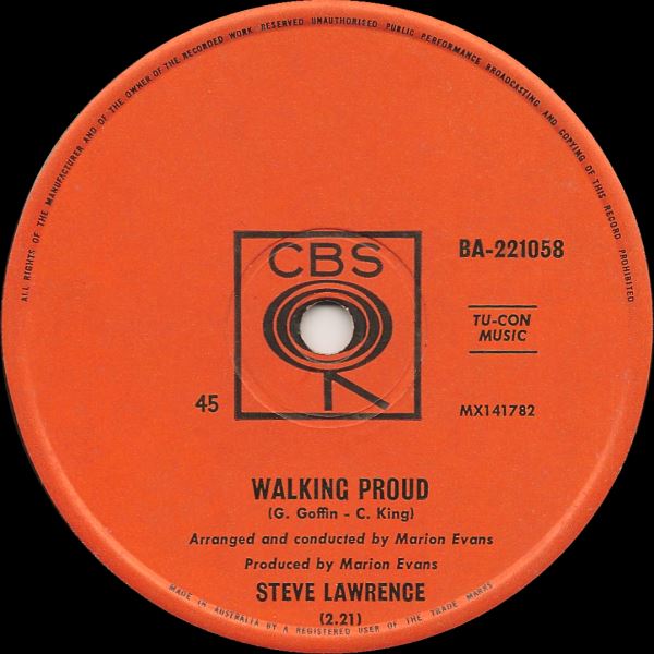 Walking Proud / All the Way Home by Steve Lawrence (Single): Reviews ...