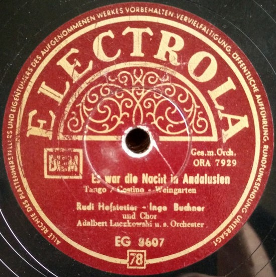 Es war die Nacht in Andalusien / Gerda Maria by Rudi Hofstetter / Inge Buchner (Single): Reviews ...