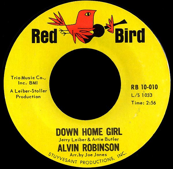 Down Home Girl / Fever by Alvin Robinson (Single; Red Bird; RB 10-010 ...