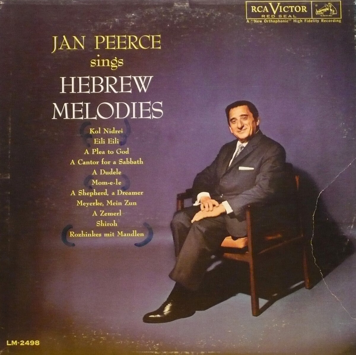 Jan Peerce Sings Hebrew Melodies by Jan Peerce (Album; RCA Victor; LM ...