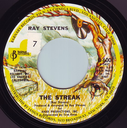 The Streak / You've Got the Music Inside by Ray Stevens (Single ...