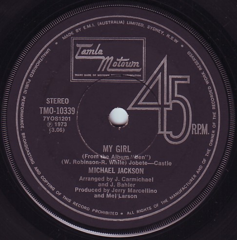 My Girl / Morning Glow by Michael Jackson (Single, Pop Soul): Reviews ...