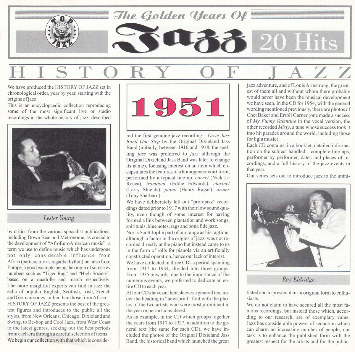History of Jazz: 1951 by Various Artists (Compilation, Jazz): Reviews ...