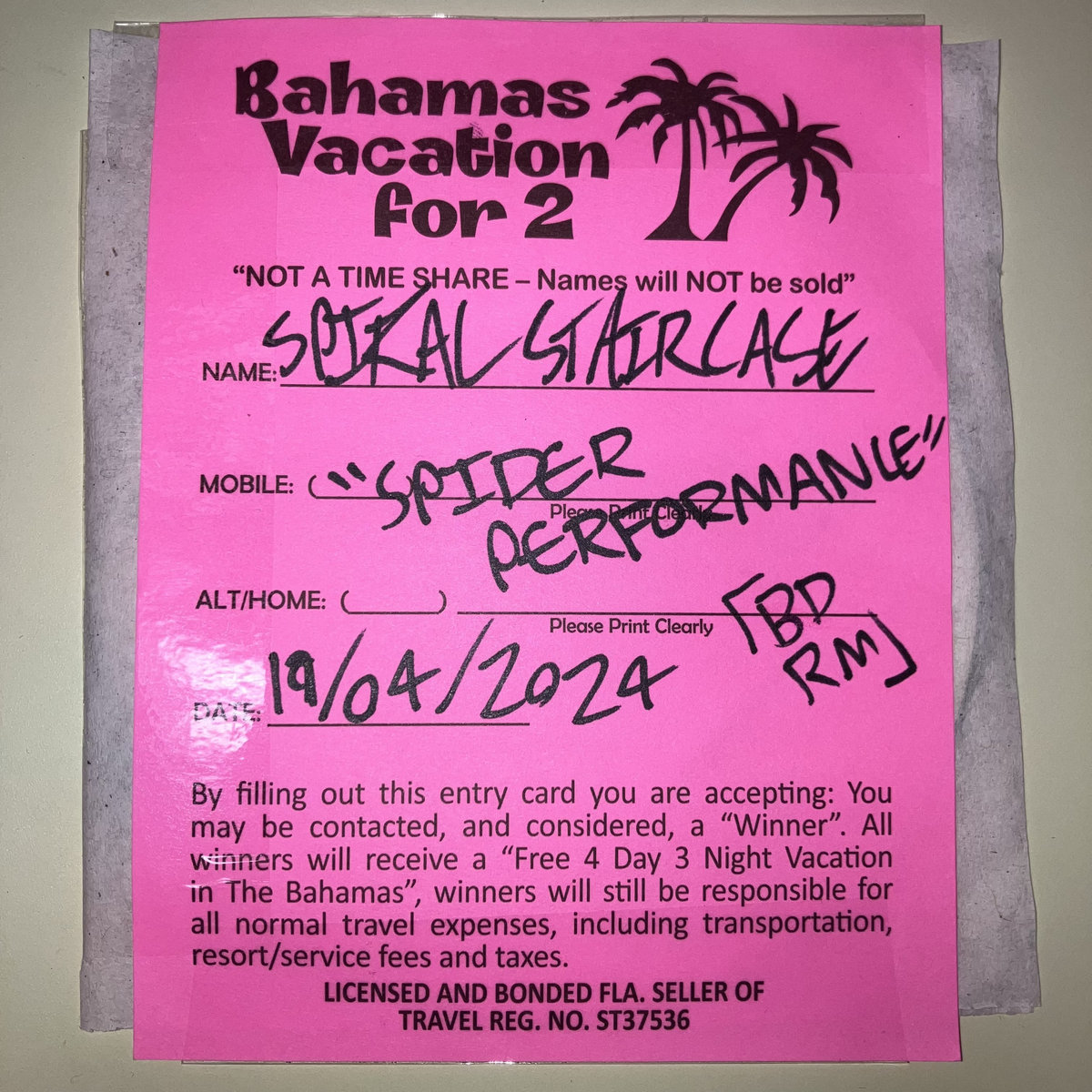 Spider Performance by Spiral Staircase (Bootleg, Noise): Reviews ...