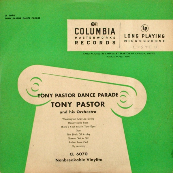 Tony Pastor Dance Parade by Tony Pastor (Album; Columbia; CL 6070 ...