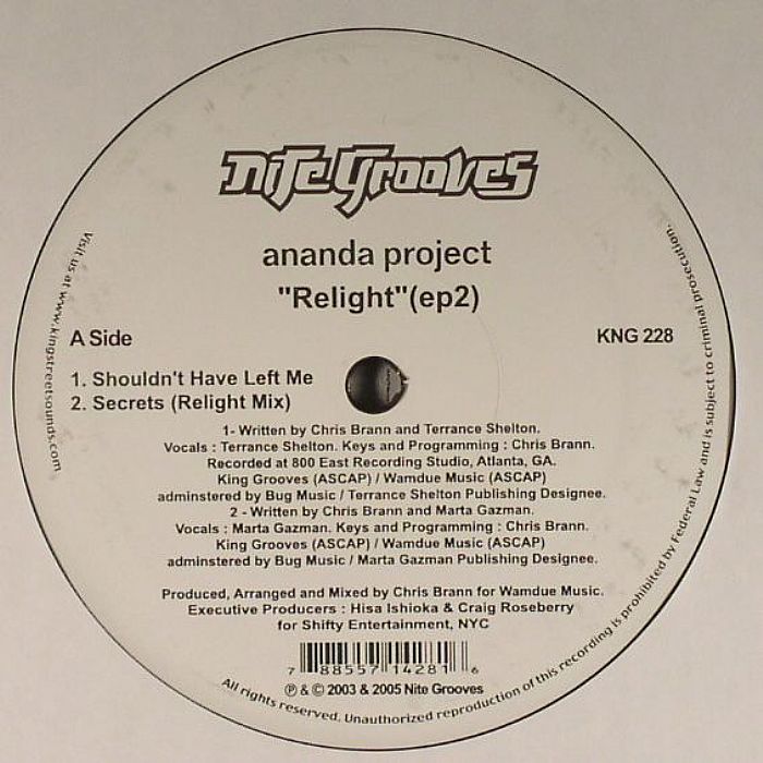 Relight EP 2 by Ananda Project (EP): Reviews, Ratings, Credits, Song list - Rate Your Music