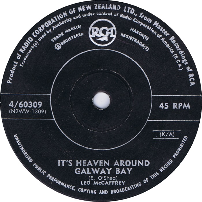 It's Heaven Around Galway Bay / Spinning Wheel by Leo McCaffrey (Single ...