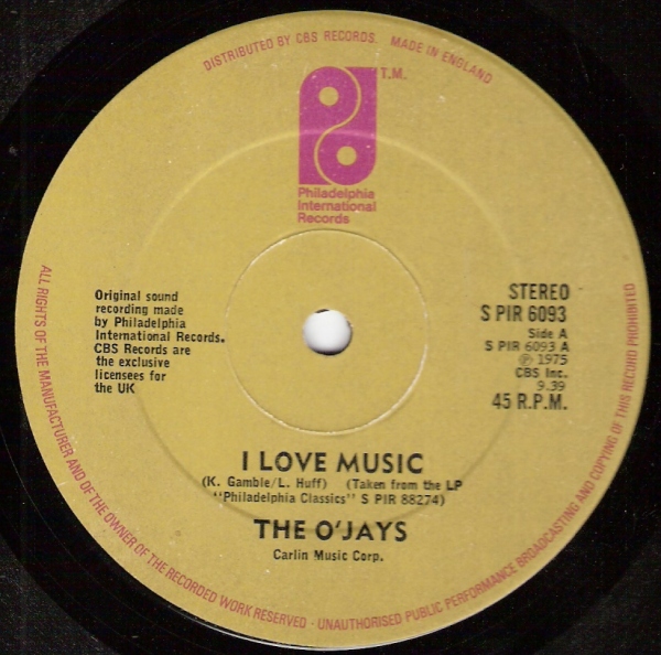 I Love Music / Love Train by The O'Jays (Single, Philly Soul): Reviews ...