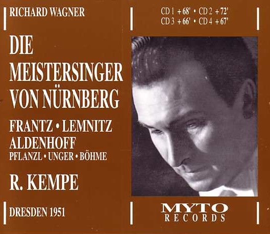 Die Meistersinger von Nürnberg by Rudolf Kempe / Ferdinand Frantz / Tiana Lemnitz / Bernd ...