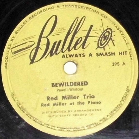 Bewildered / Nobility Boogie by Red Miller Trio (Single, Rhythm & Blues ...