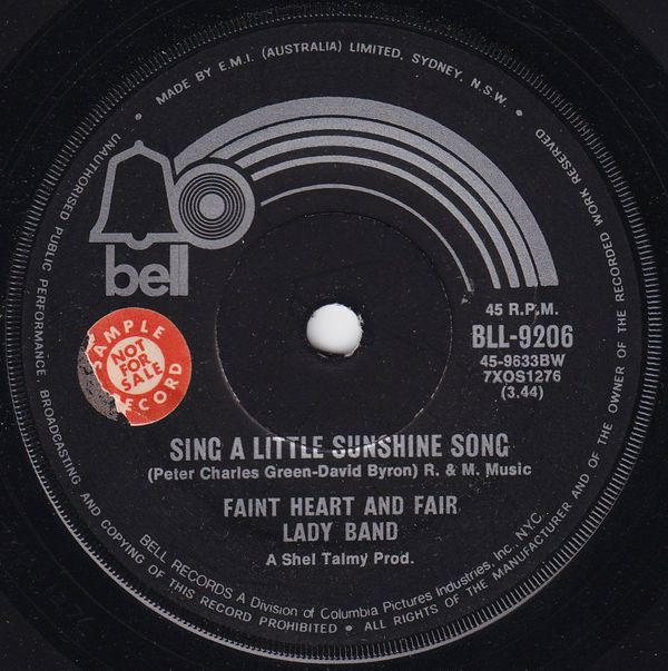 Sing a Little Sunshine Song / So Long Susie by Faint Heart and Fair ...
