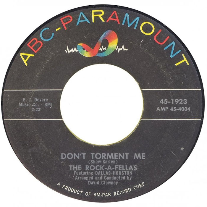 Don't Torment Me / Red Lips by The Rock-A-Fellas (Single; ABC; 45-1923 ...