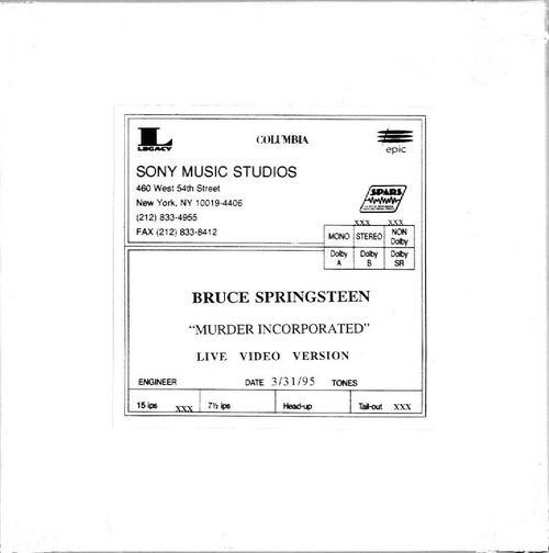Murder Incorporated by Bruce Springsteen (Single, Rock): Reviews ...
