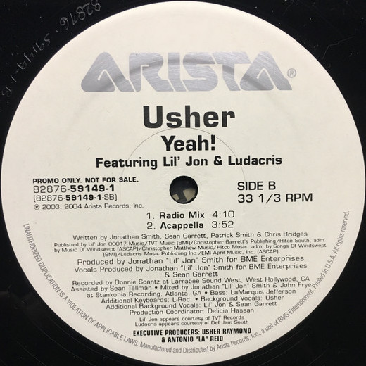 Yeah by Usher (Single; Arista; 82876-59149-1): Reviews, Ratings ...