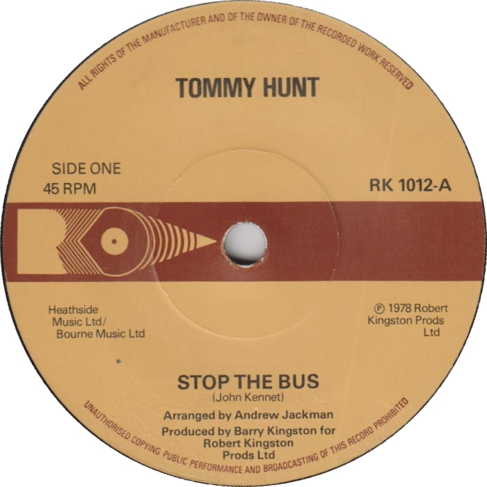 Stop the Bus / Susanna Baby by Tommy Hunt (Single): Reviews, Ratings ...