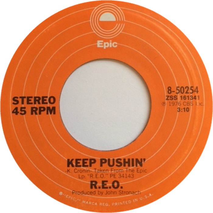 Keep Pushin' / Tonight by REO Speedwagon (Single, AOR): Reviews ...