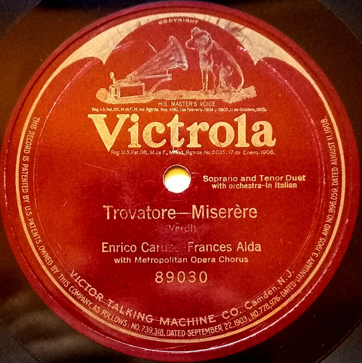 Trovatore - Miserére by Enrico Caruso / Frances Alda (Single): Reviews ...