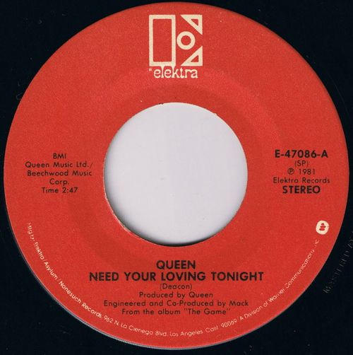 Need Your Loving Tonight / Rock It (Prime Jive) by Queen (Single, Pop ...