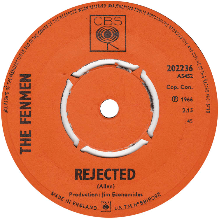 Rejected / Girl Don't Bring Me Down by The Fenmen (Single): Reviews ...