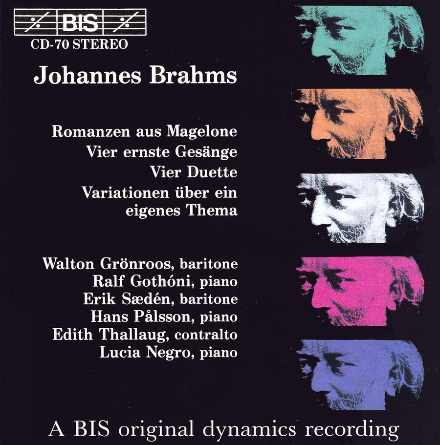 Brahms - Songs by Ralf Gothóni / Edith Thallaug / Walton Grönroos ...