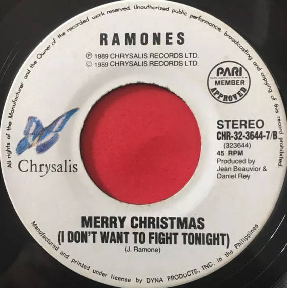 Merry Christmas (I Don't Want to Fight Tonight) by Ramones (Single ...