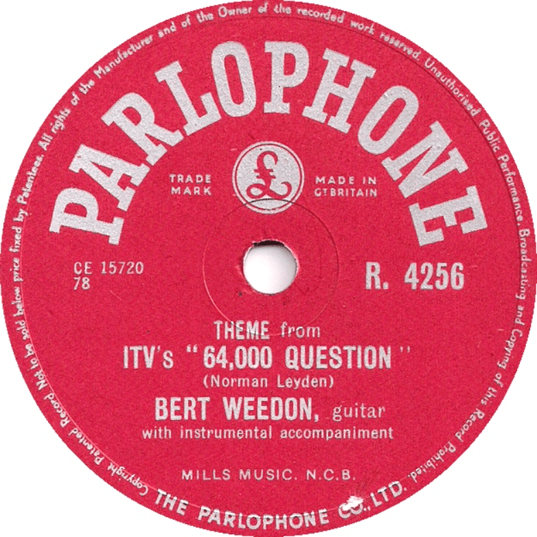 Theme From ITV's "64,000 Question" / Twilight Time by Bert Weedon ...