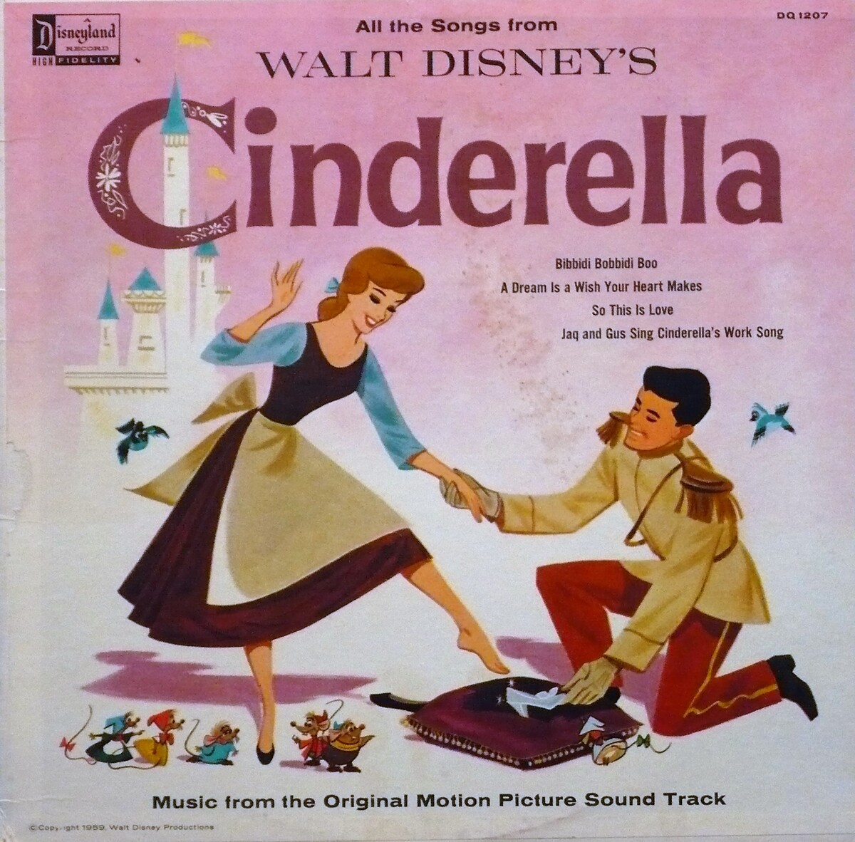 Walt Disney's Cinderella by Various Artists (Album; Disneyland; DQ-1207 ...