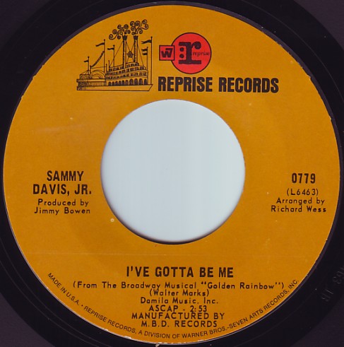 I've Gotta Be Me / Bein' Natural Bein' Me by Sammy Davis, Jr. (Single ...