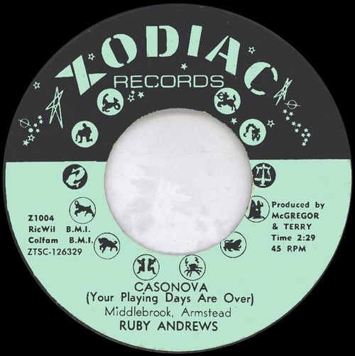 Casonova (Your Playing Days Are Over) / I Just Don't Believe It by Ruby Andrews (Single, Chicago ...