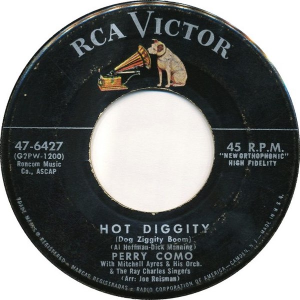 Hot Diggity (Dog Ziggity Boom) / Juke Box Baby by Perry Como (Single ...