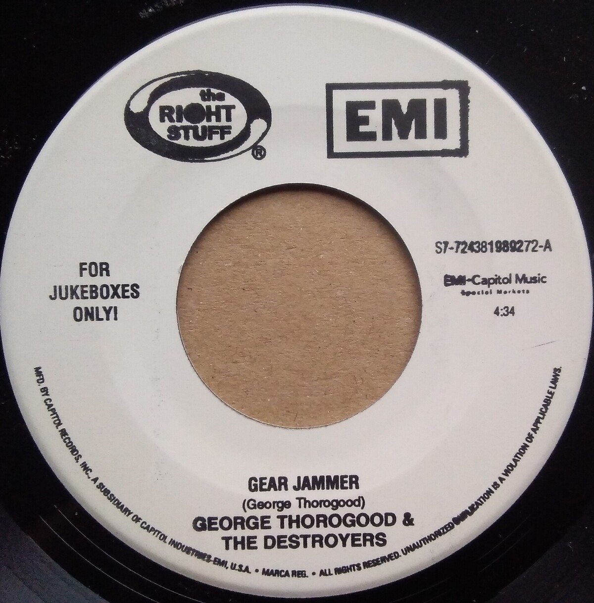 Gear Jammer by George Thorogood & The Destroyers (Single; Capitol; S7 ...