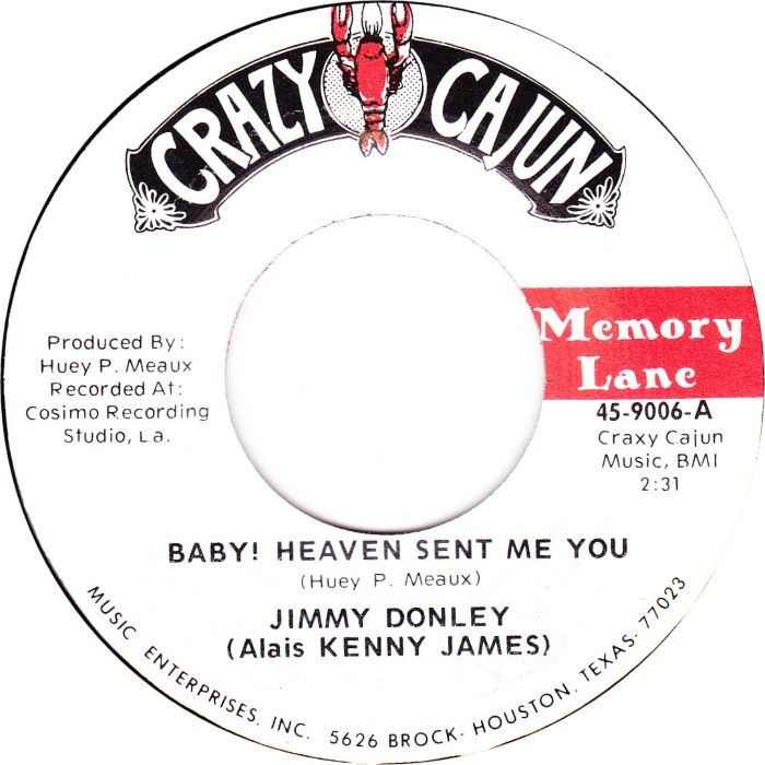 Baby! Heaven Sent Me You / Door to My Heart by Jimmy Donley (Single ...