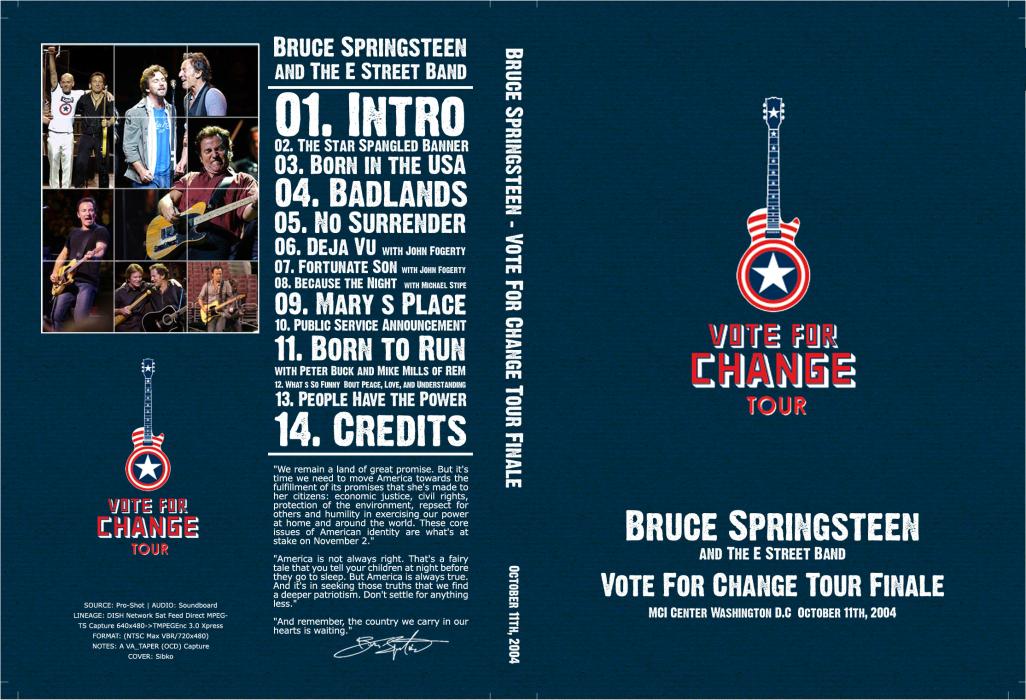 Vote for Change Tour Cleveland by Bruce Springsteen (Bootleg, Heartland ...