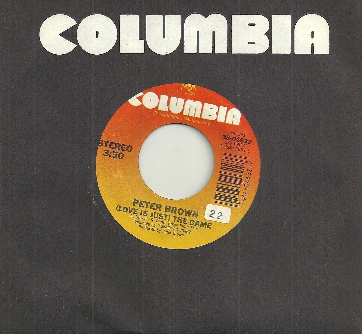 (Love Is Just) The Game / Hot Flash by Peter Brown (Single, Disco): Reviews, Ratings, Credits ...