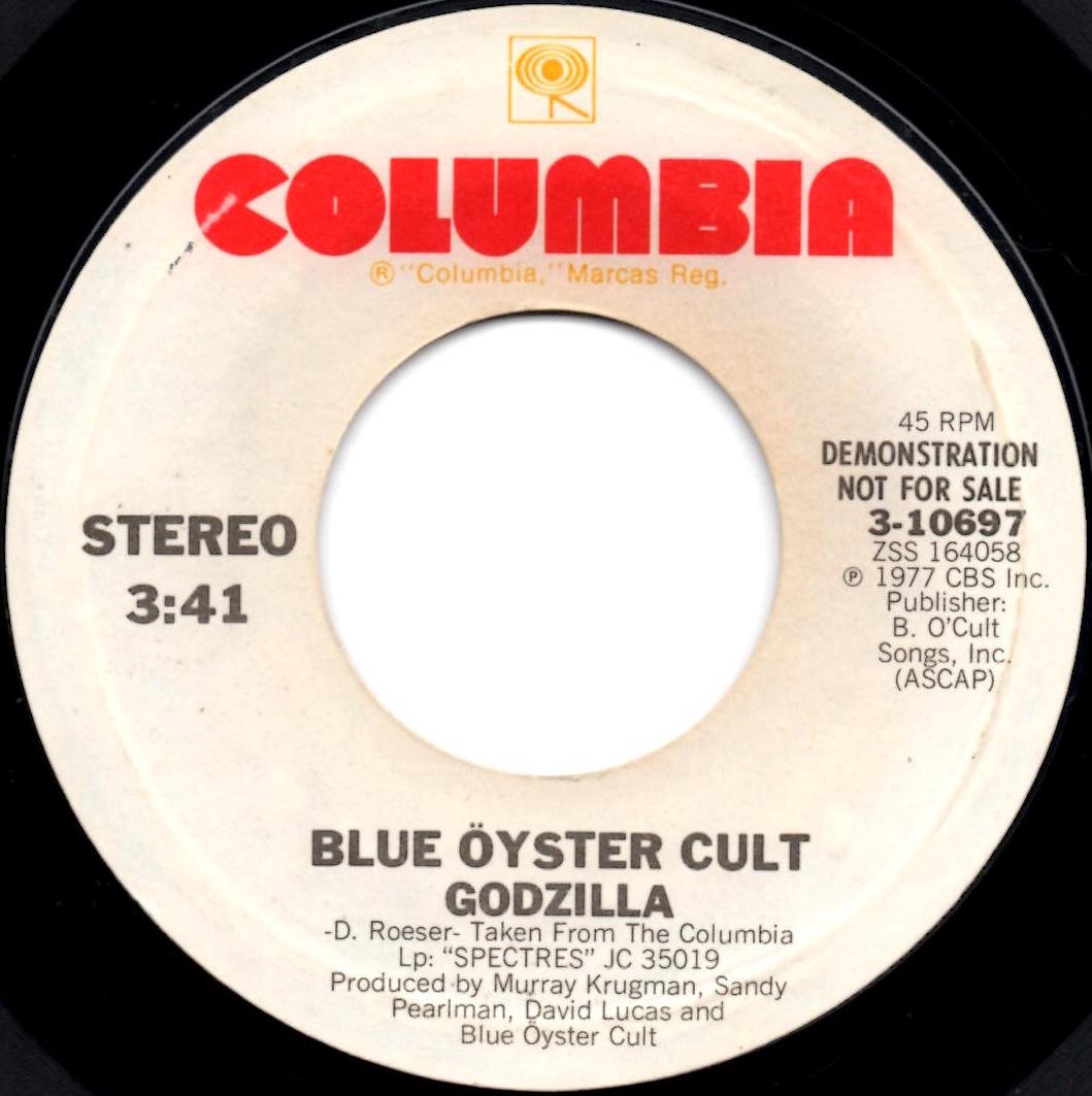 Godzilla by Blue Öyster Cult (Single; Columbia; 3-10697): Reviews ...