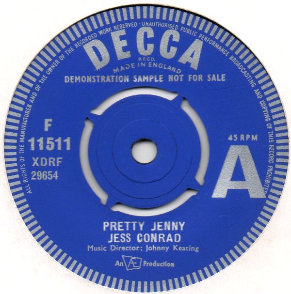 Pretty Jenny / You Can Do It If You Try by Jess Conrad (Single; Decca ...