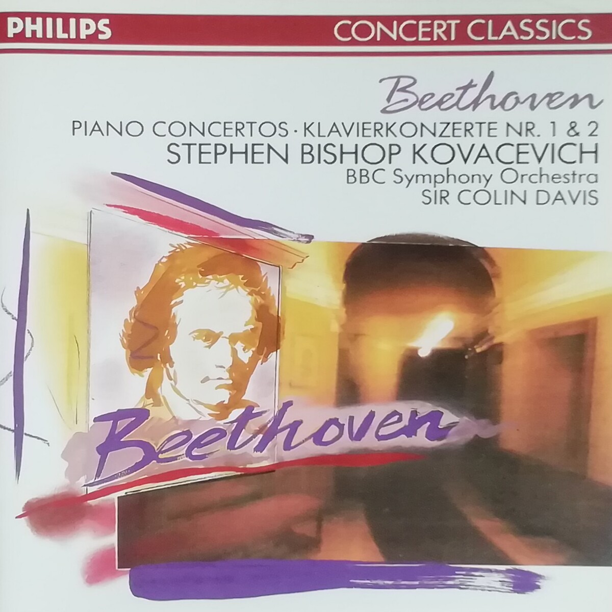 Piano Concertos Nos. 1 & 2 by BBC Symphony Orchestra / Sir Colin Davis / Steven Bishop ...