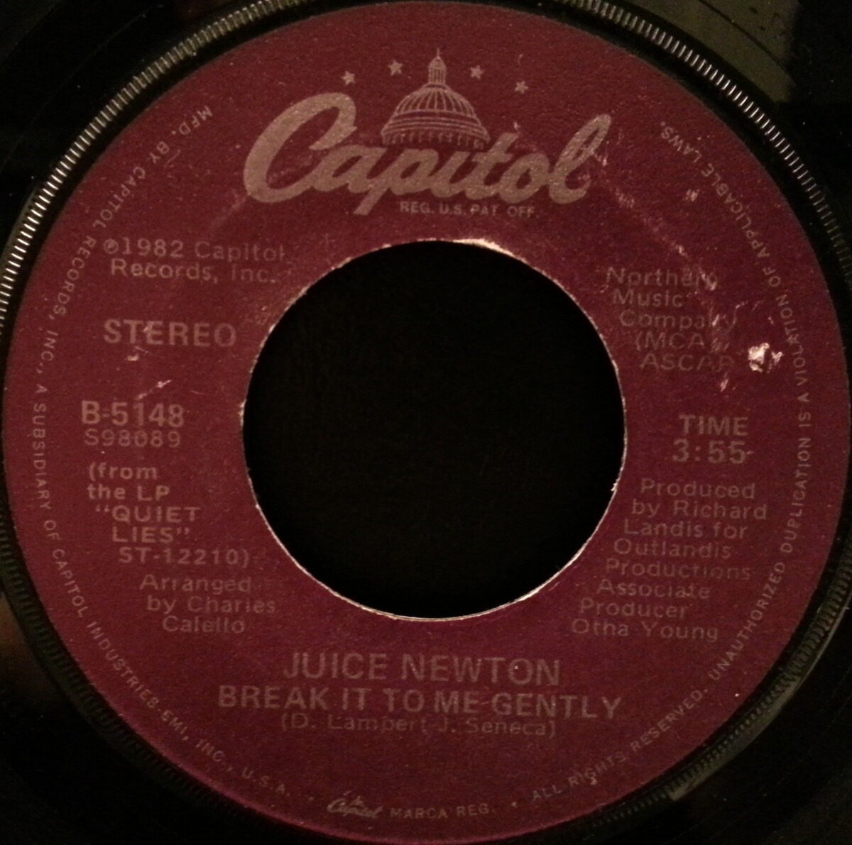 Break It to Me Gently / Adios me Corazon by Juice Newton (Single ...