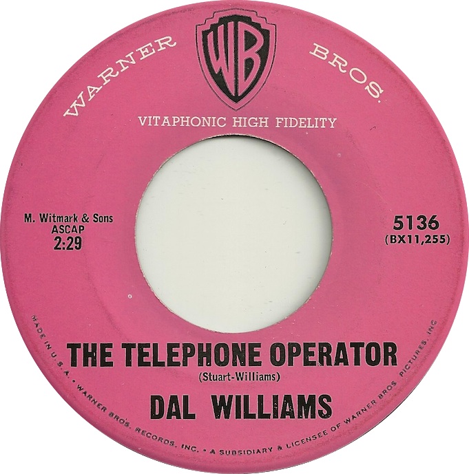 The Telephone Operator / What Is an Indian? by Dal Williams (Single ...