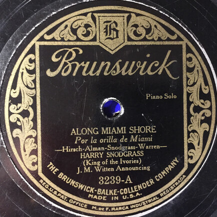 Along Miami Shore / Maple Leaf Rag by Harry Snodgrass (King of the ...