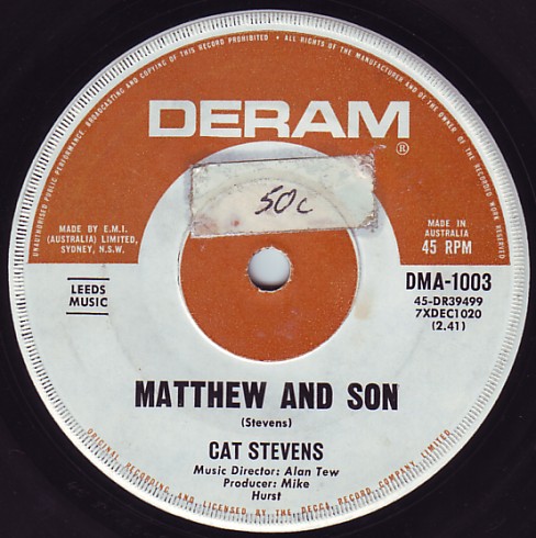 Matthew and Son / Granny by Cat Stevens (Single; Deram; DMA-1003 ...