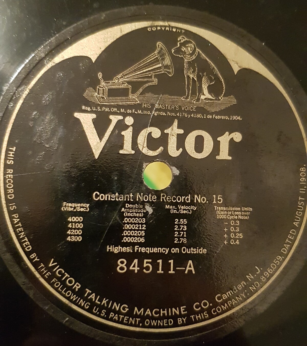 Constant Note Record No. 15 by Victor Records Technical Staff (Single ...