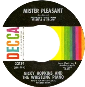 Mister Pleasant / Nothing as Yet by Nicky Hopkins and the Whistling ...