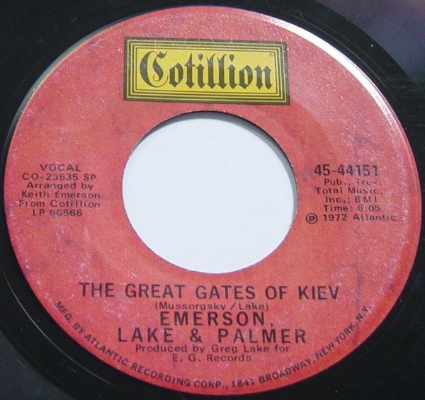 Nutrocker / The Great Gates of Kiev by Emerson, Lake & Palmer (Single ...