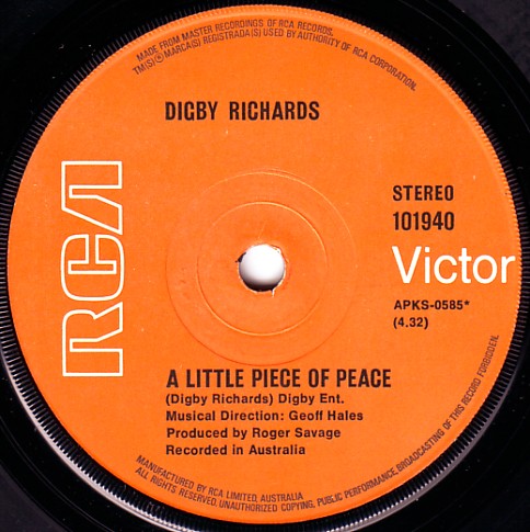 A Little Piece of Peace / Show Me the Way by Digby Richards (Single ...
