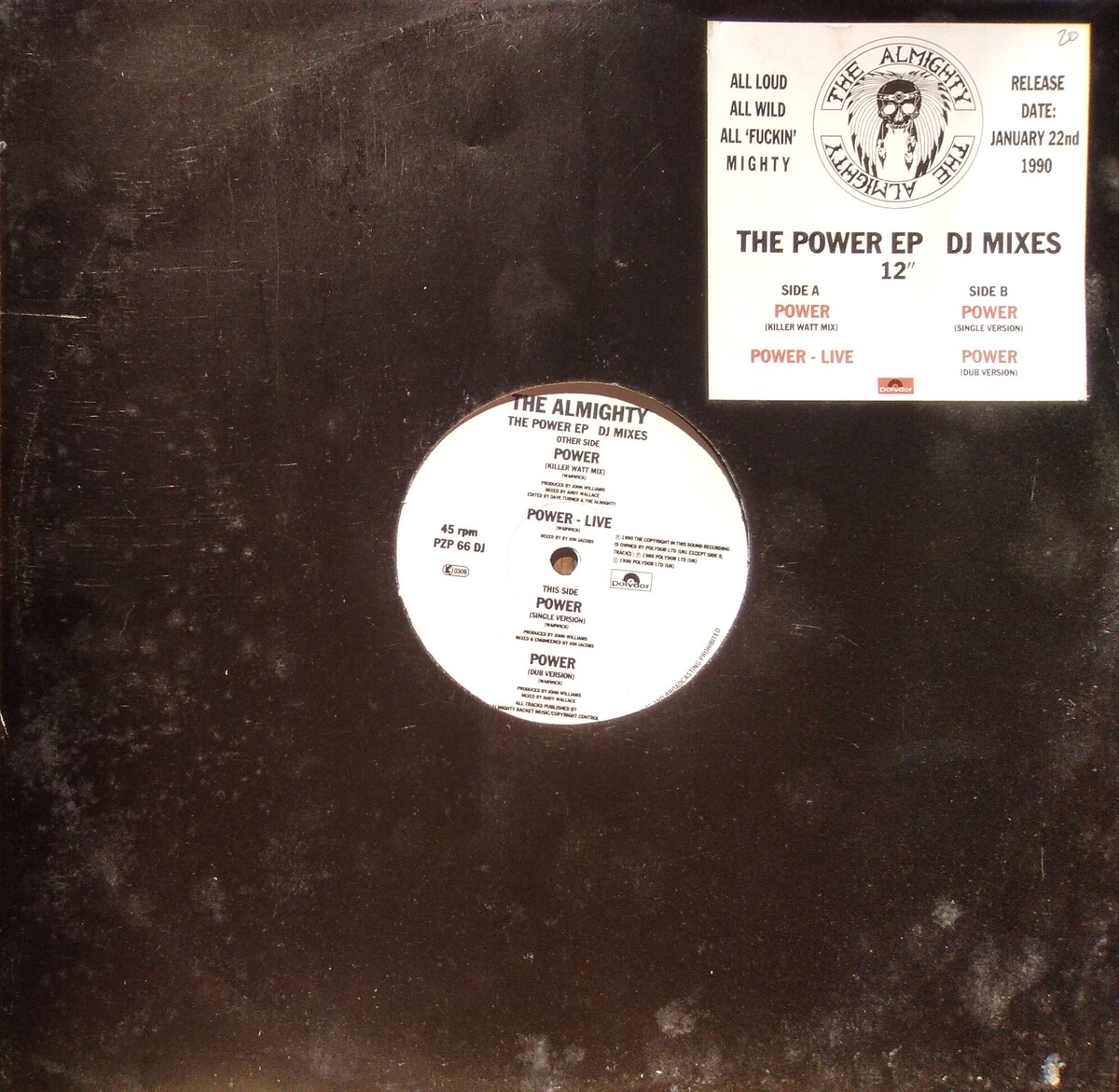 Power EP by The Almighty (EP; Polydor; PZP66DJ): Reviews, Ratings ...