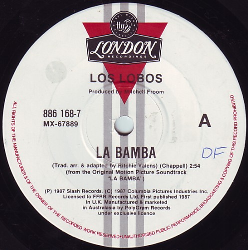 La Bamba / Charlena by Los Lobos (Single; London; 886 168-7): Reviews ...