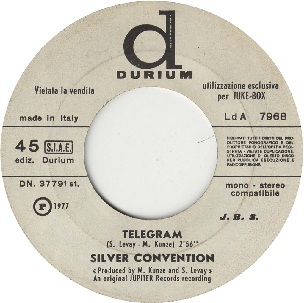Telegram / Bump the Twist by Silver Convention / Speed Limit (Single ...