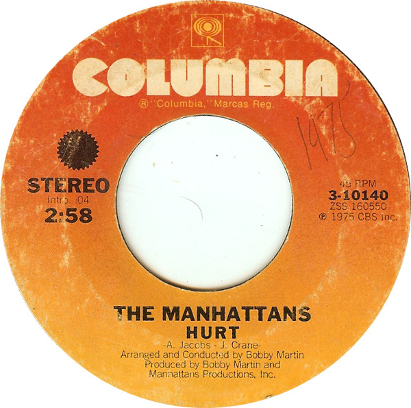 Hurt / Nursery Rhymes by The Manhattans (Single, Soul): Reviews ...