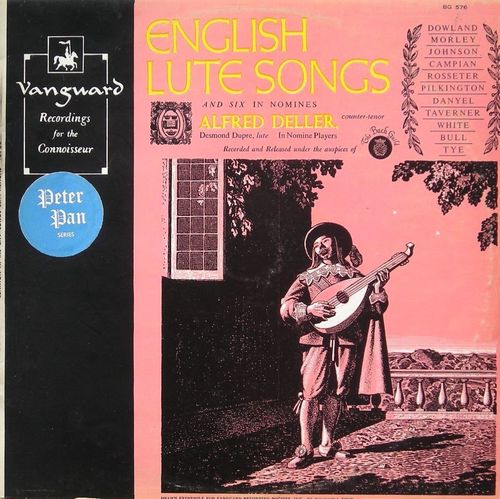 English Lute Songs and Six In Nomines (Deller / Dupre) by Alfred Deller ...